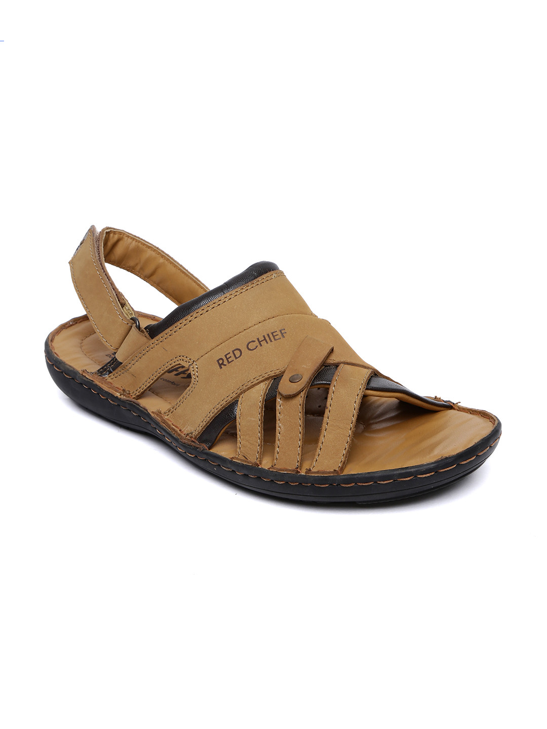 Buy Red Chief Men Brown Leather Sandals - Sandals for Men 1651105 | Myntra
