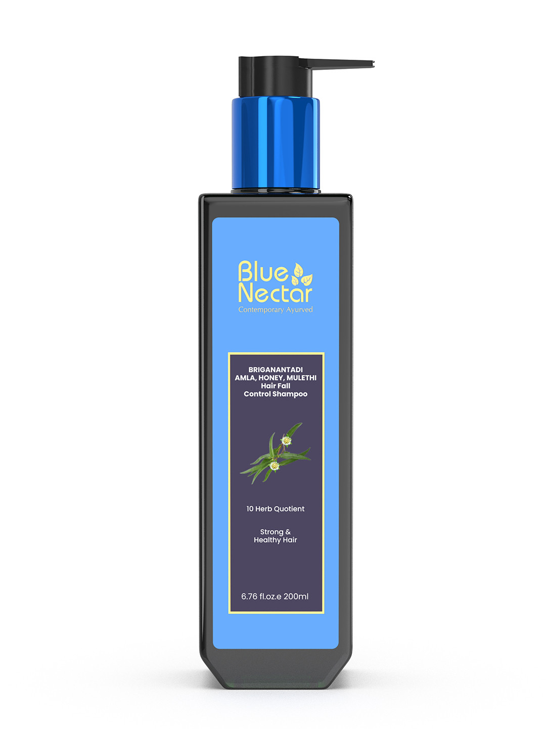 Buy Blue Nectar Hair Fall Control Shampoo With Amla Honey & Mulethi ...