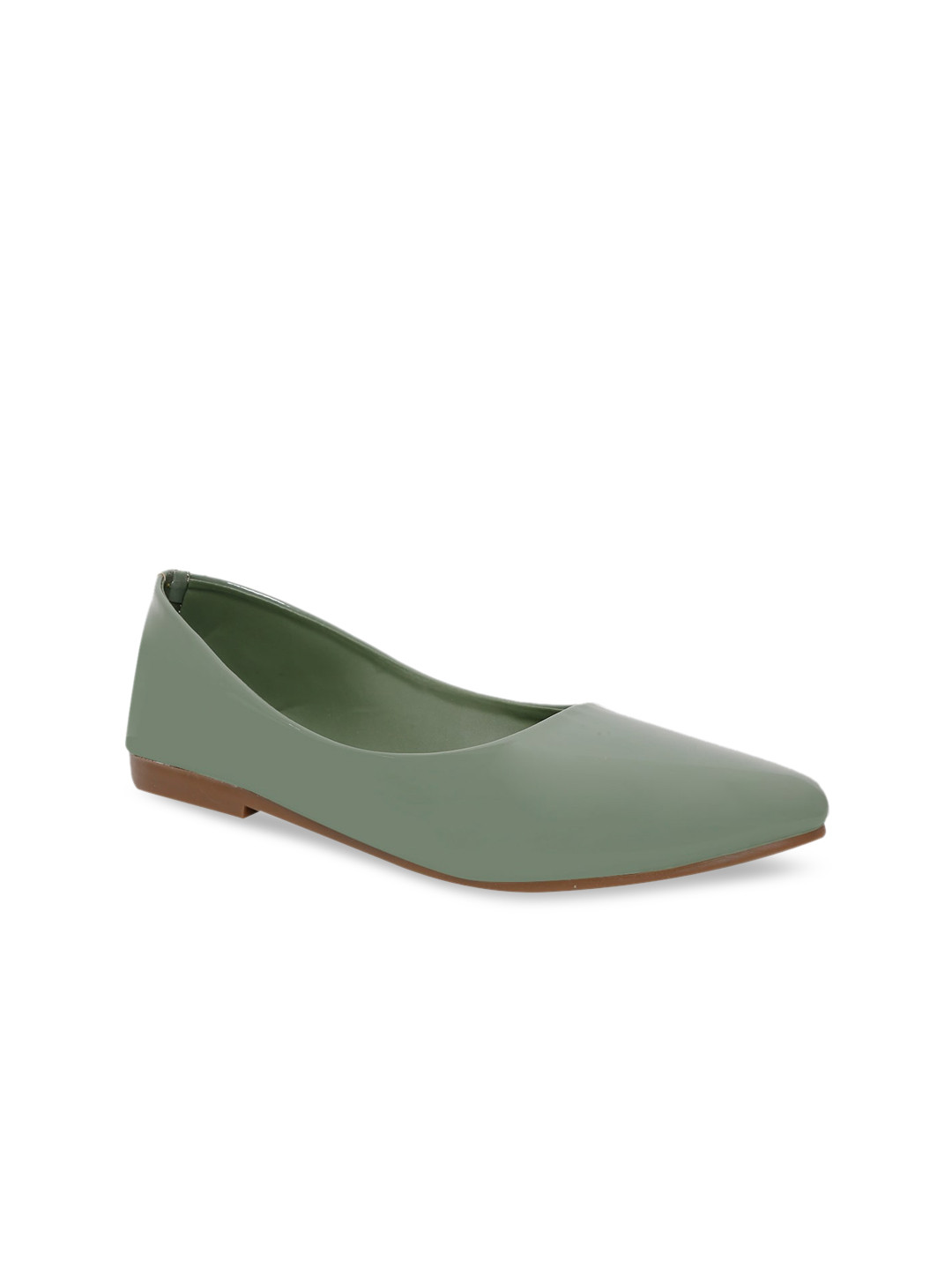 Buy WOMENS BERRY Women Green Solid Ballerinas Flats - Ballerinas for ...