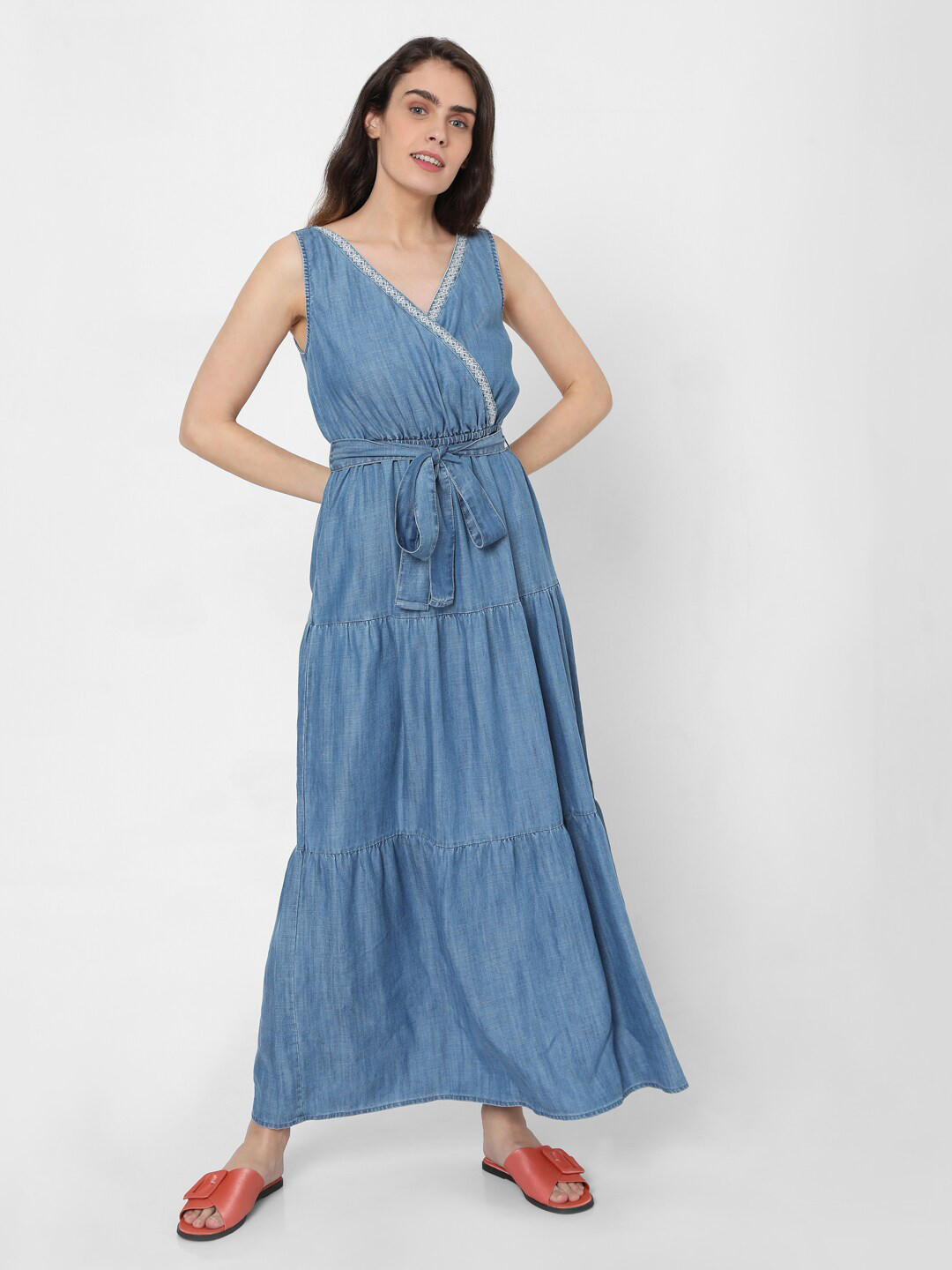 Buy Vero Moda Blue Maxi Dress - Dresses for Women 16517982 | Myntra