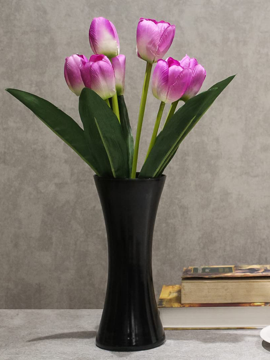 Buy PolliNation Purple Artificial Tulip Flower Bunch - Artificial ...