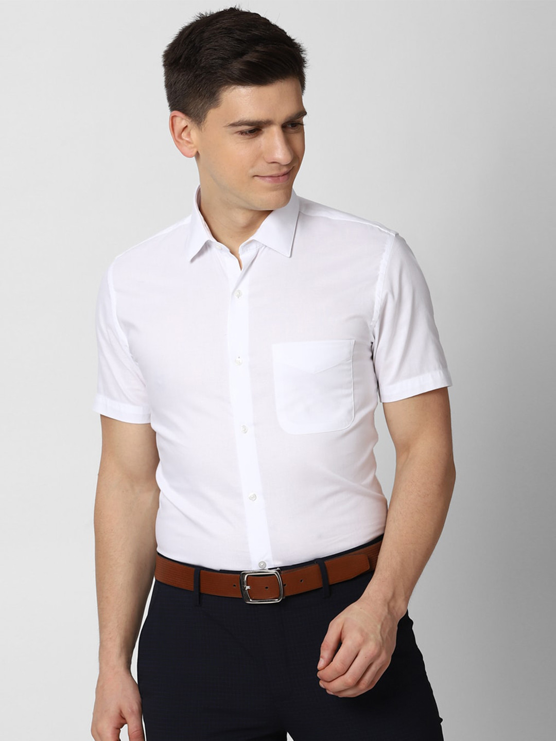 Buy Peter England Men White Slim Fit Formal Shirt - Shirts for Men ...