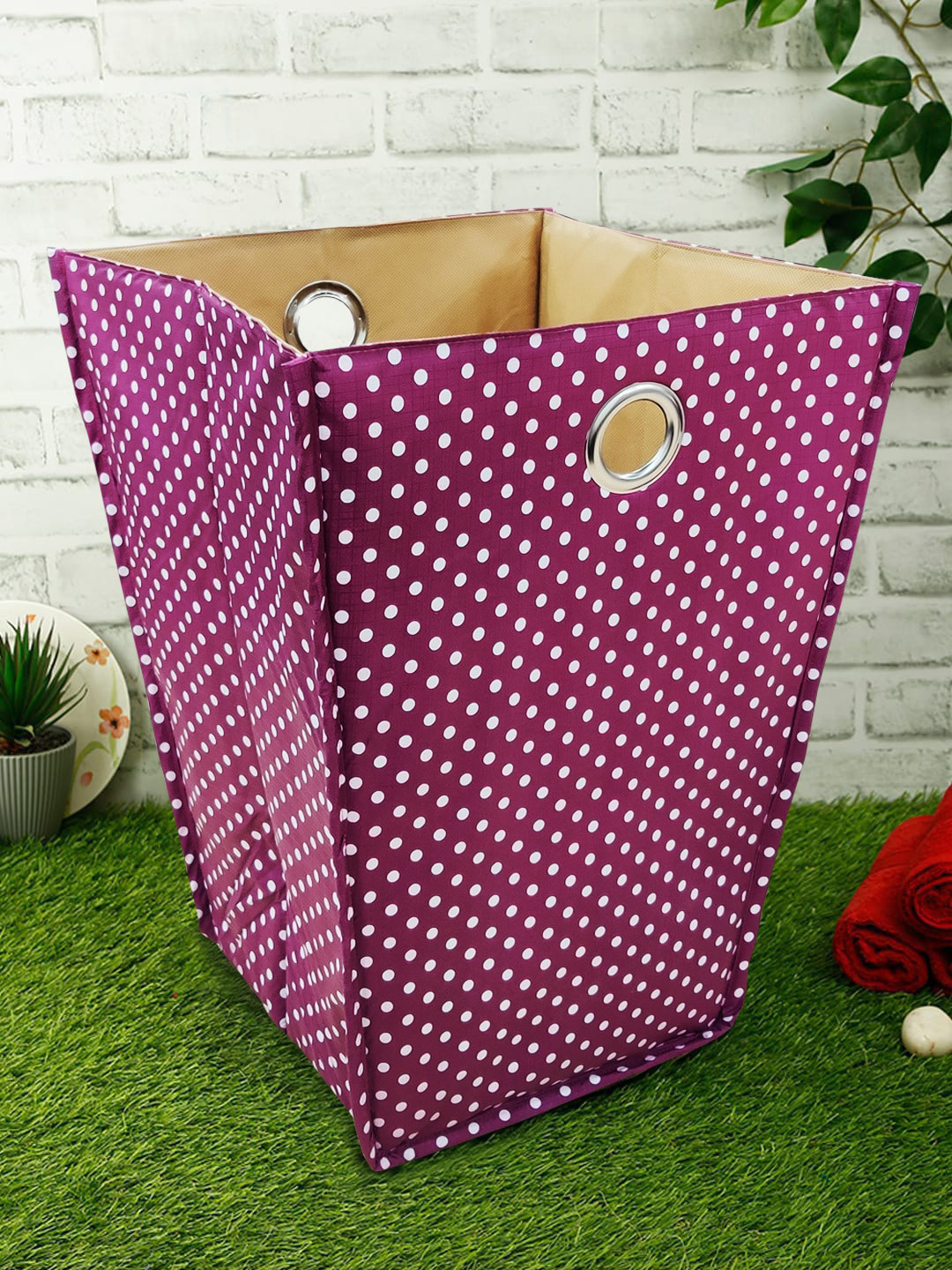 Buy BIANCA Purple & White Printed Laundry Bag - Laundry Bag for Unisex ...