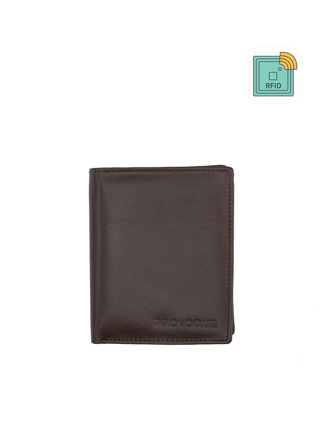 Buy Provogue Men Brown Solid RFID Leather Two Fold Wallet - Wallets for ...