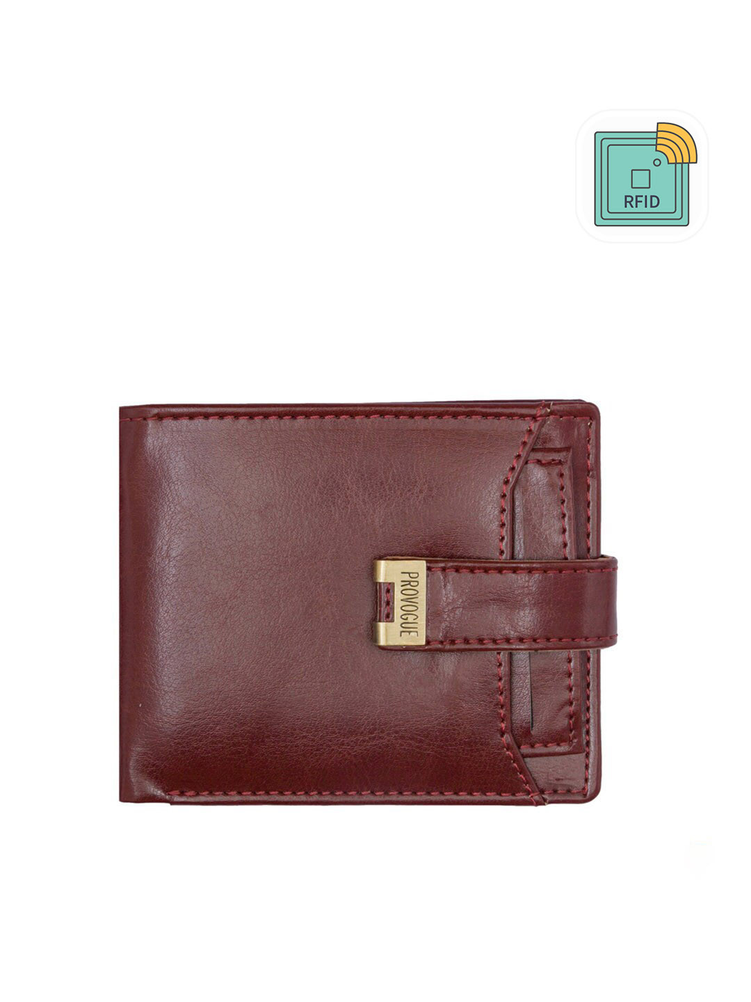 Buy Provogue Men Burgundy RFID Two Fold Wallet - Wallets for Men ...