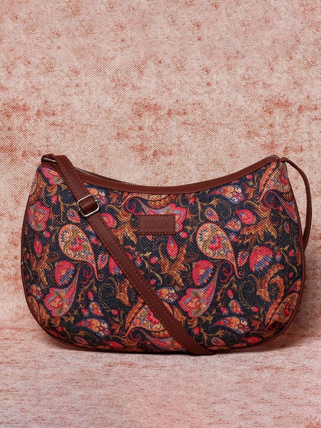 Buy ZOUK Multicoloured Paisley Printed Sling Bag - Handbags for Women ...