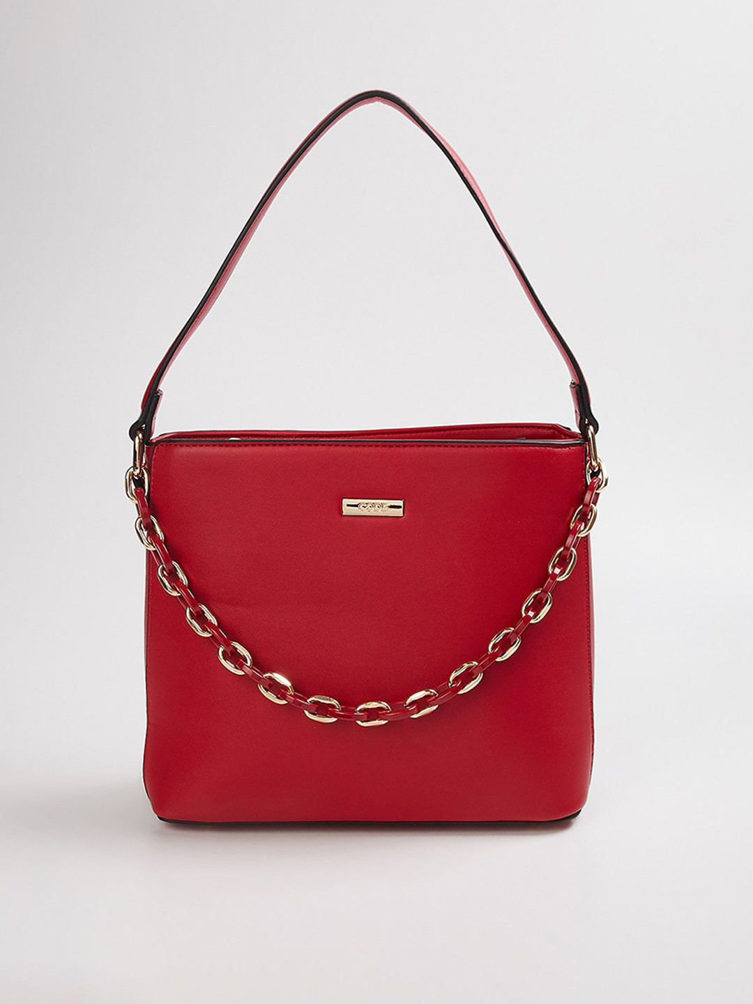 Buy CODE By Lifestyle Red Structured Shoulder Bag - Handbags for Women ...