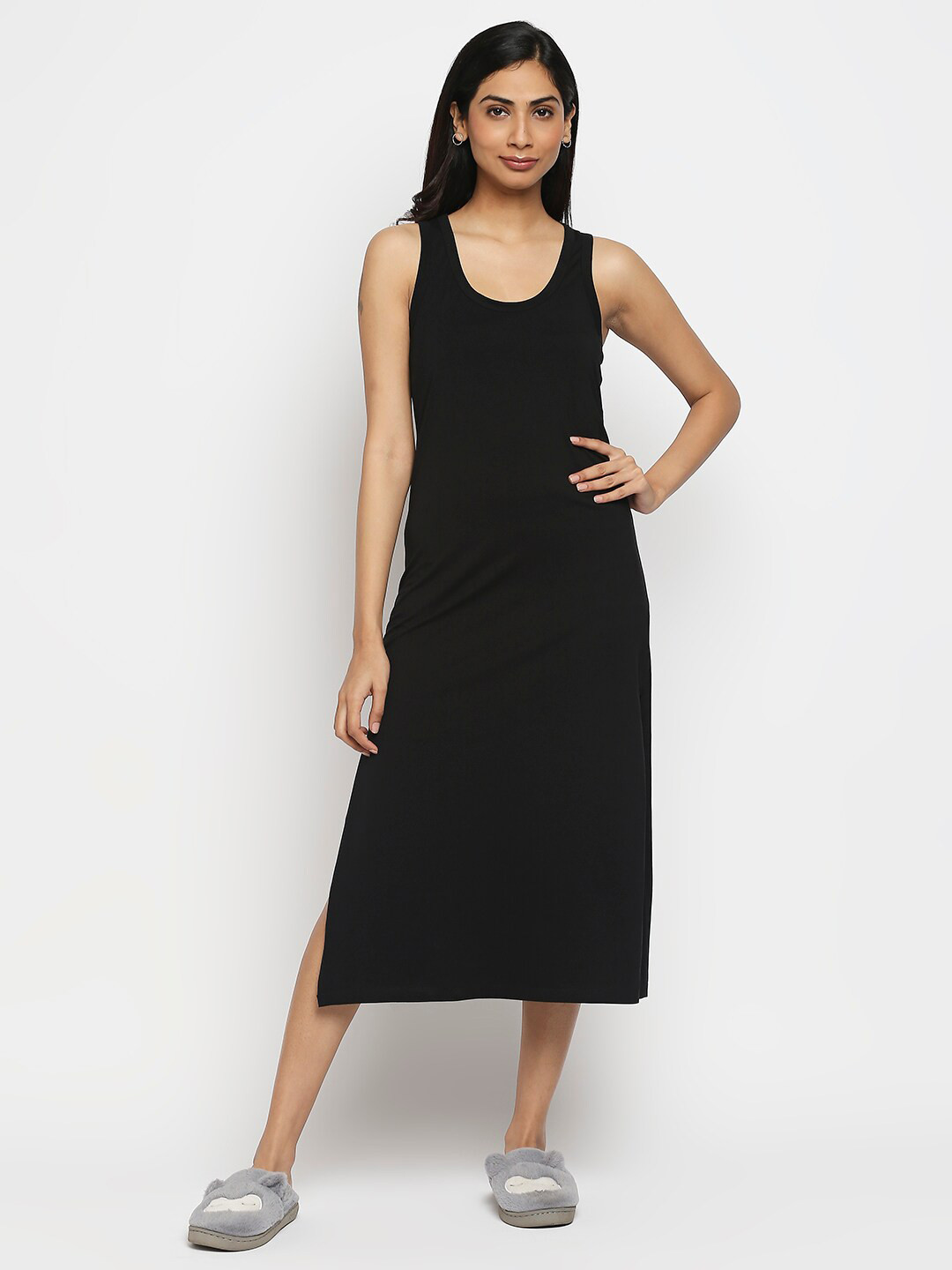 Buy Effy Black A Line Midi Dress - Dresses for Women 16545894 | Myntra