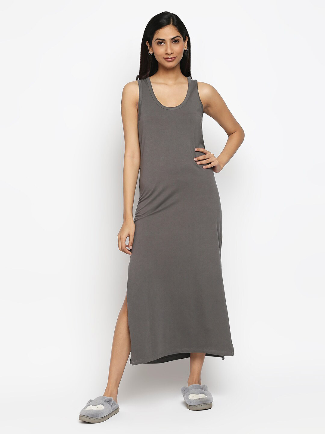 Buy Effy Grey Maxi Dress - Dresses for Women 16545896 | Myntra