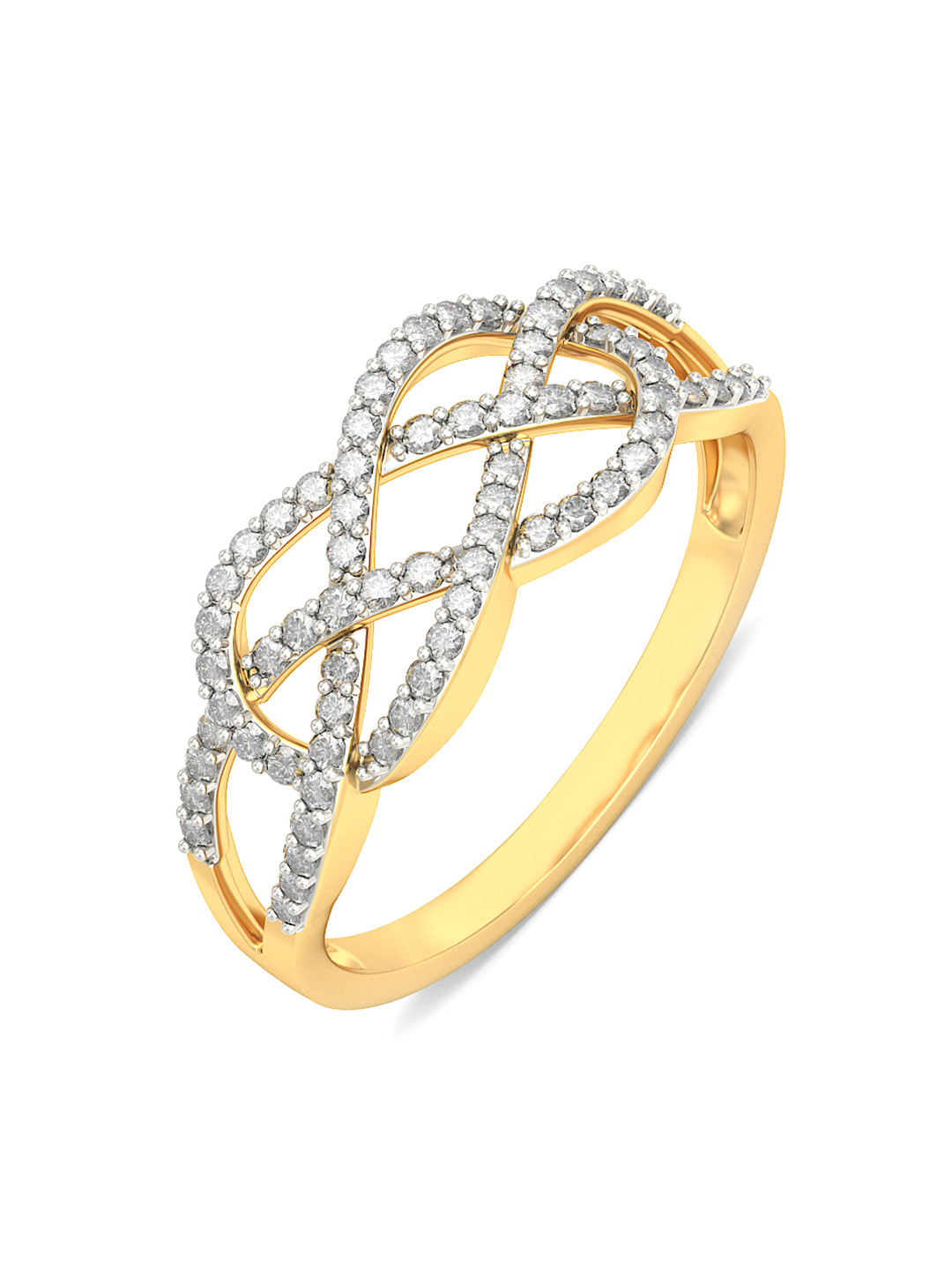 Buy BlueStone 1.572 G 18 Karat Gold Myrna Ring With Diamonds - Ring Diamond for Women 1654696 ...