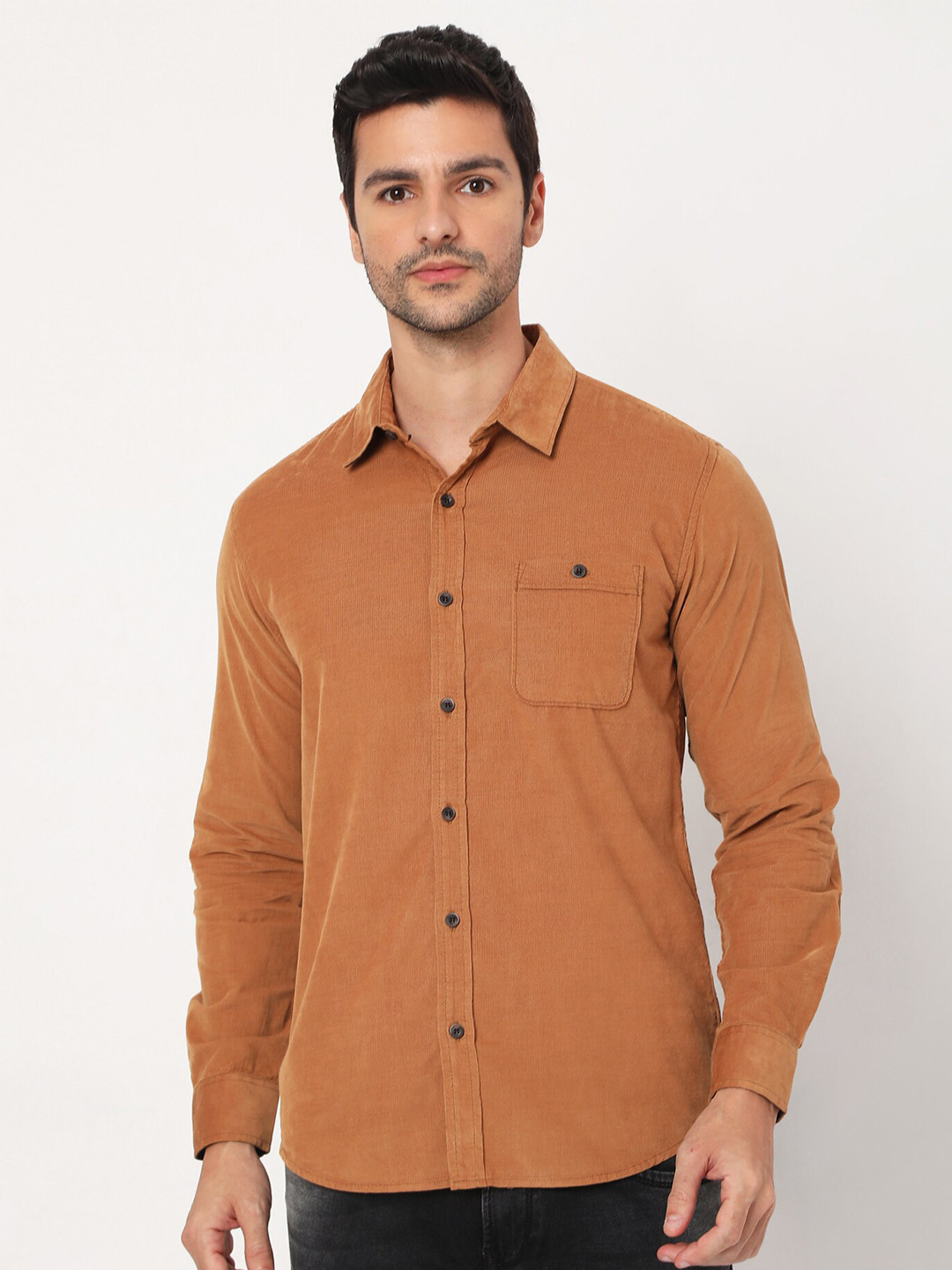 Buy Mufti Men Brown Slim Fit Casual Shirt - Shirts for Men 16553822 ...