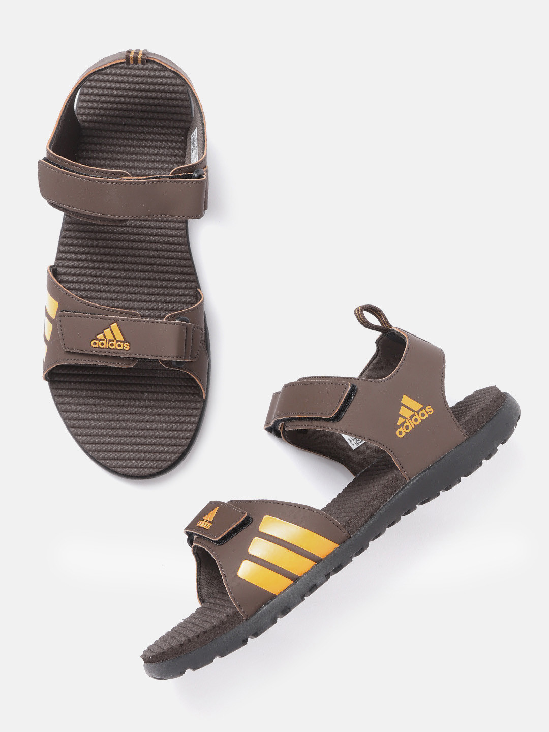 Buy ADIDAS Men Brown Solid Planton Sports Sandals - Sandals for Men ...