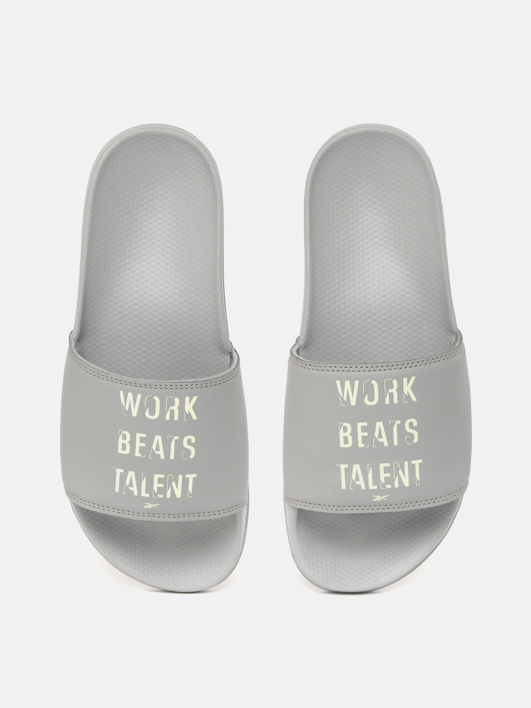 Buy Reebok Men Grey & Yellow Printed Vector Astrofoam Sliders - Flip ...