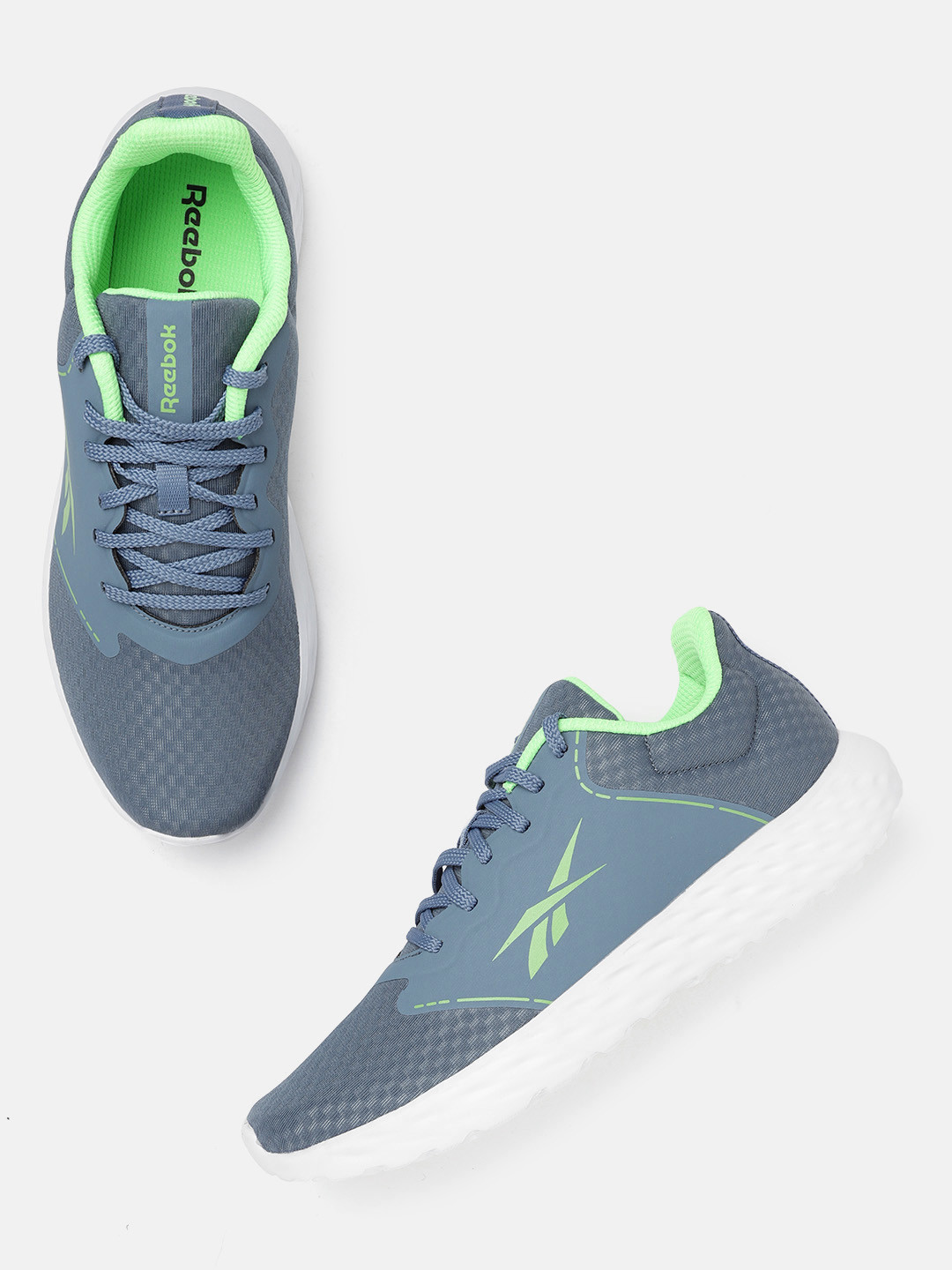 Buy Reebok Women Blue Woven Design Authentic Running Shoes - Sports ...