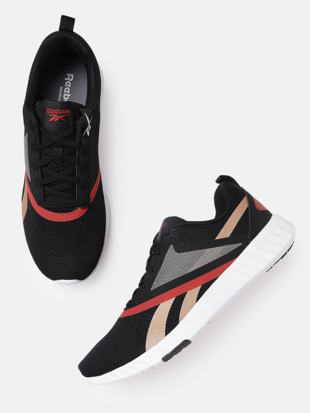 Buy Reebok Men Black Woven Design Cornwall Running Shoes - Sports Shoes ...