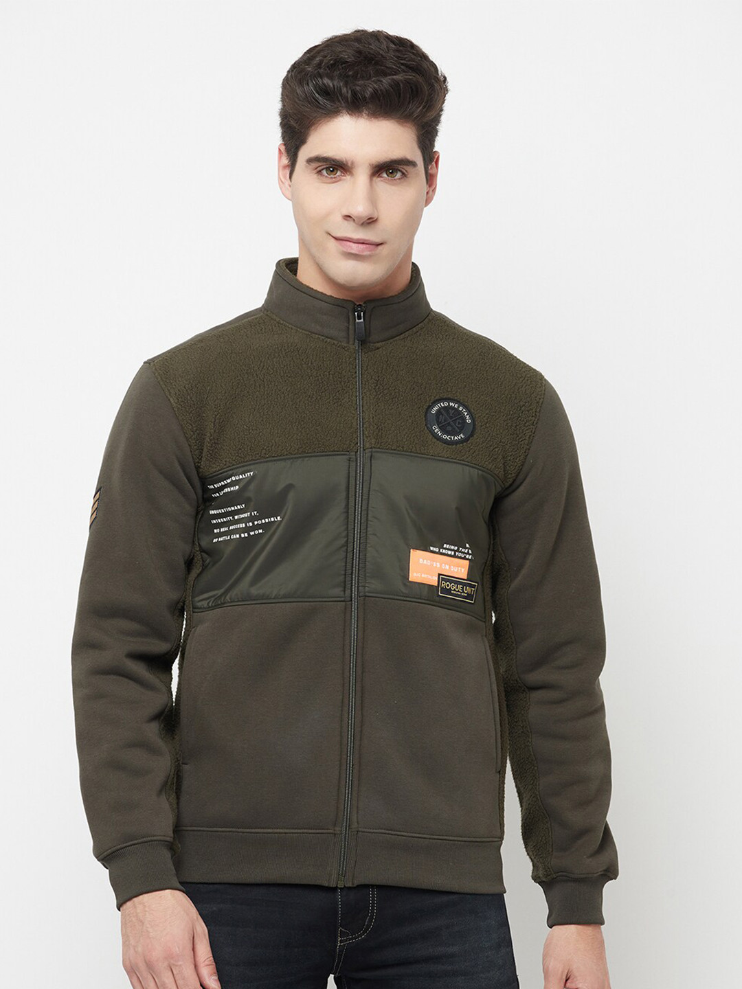 Buy Octave Men Olive Green Sweatshirt - Jackets for Men 16567678 | Myntra
