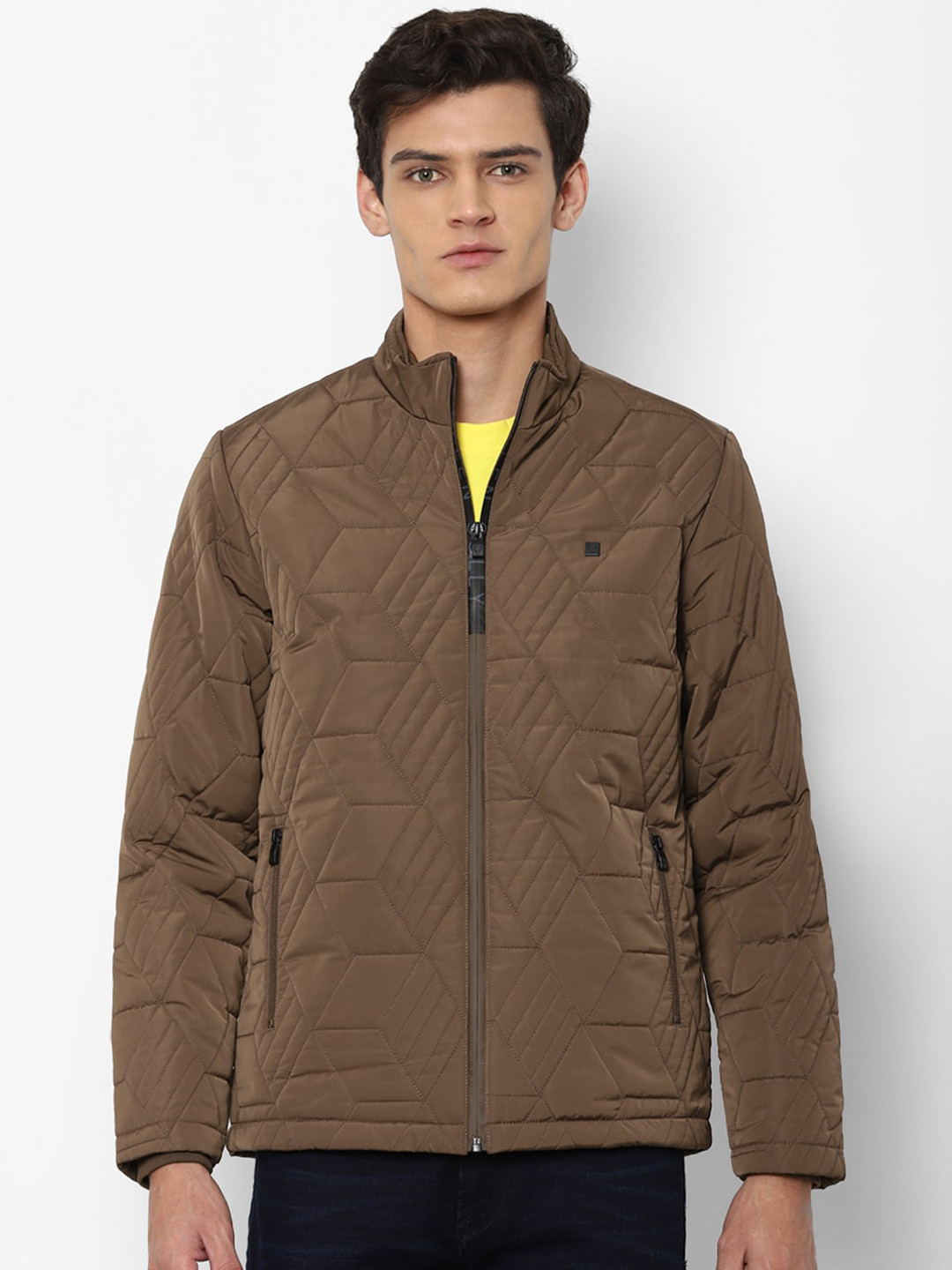 Buy Allen Solly Men Brown Quilted Jacket - Jackets for Men 16573920 ...