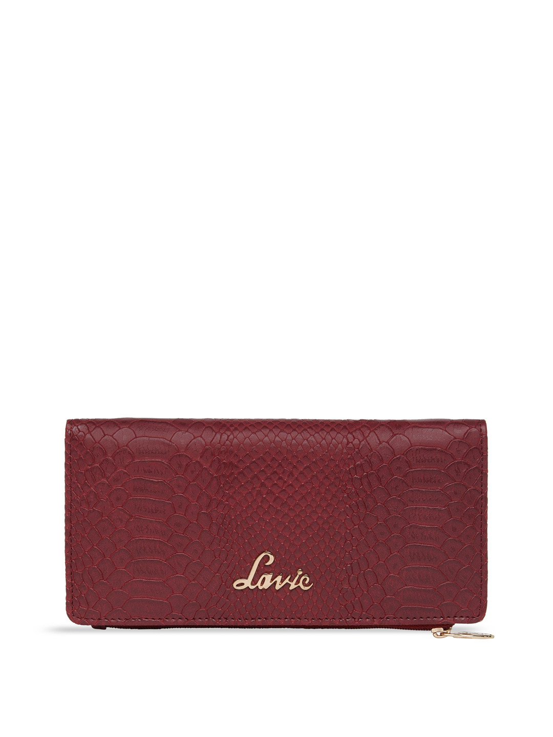 Buy Lavie Safain Pro Red Textured Two Fold Wallet - Wallets for Women ...