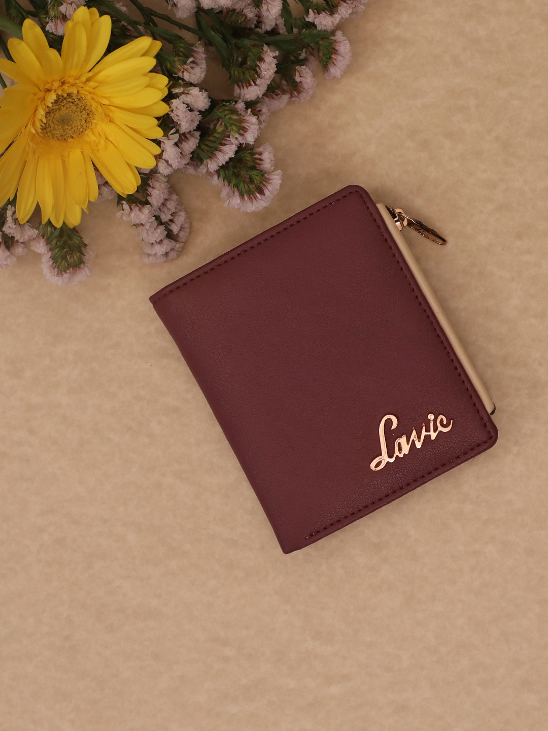 Buy Lavie Chic Pro Women Maroon Small Bifold Wallet - Wallets for Women ...