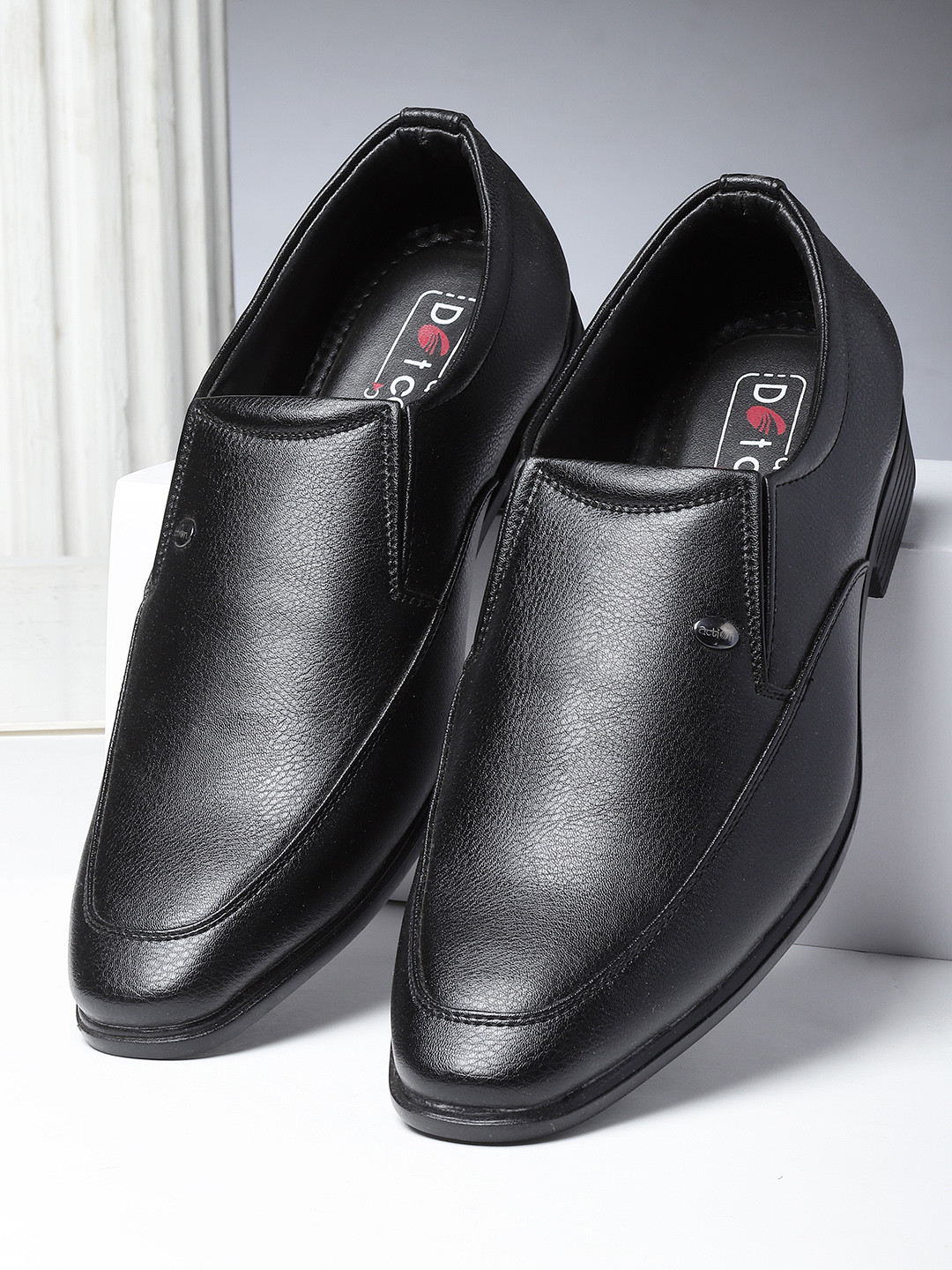 Buy Action Men Black Solid Formal Slip Ons - Formal Shoes for Men ...