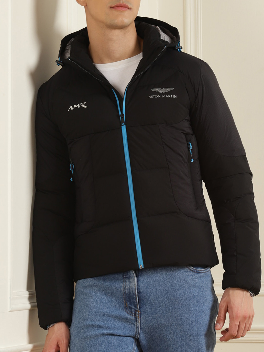 Buy HACKETT LONDON Men Black Water Resistant Padded Jacket - Jackets ...