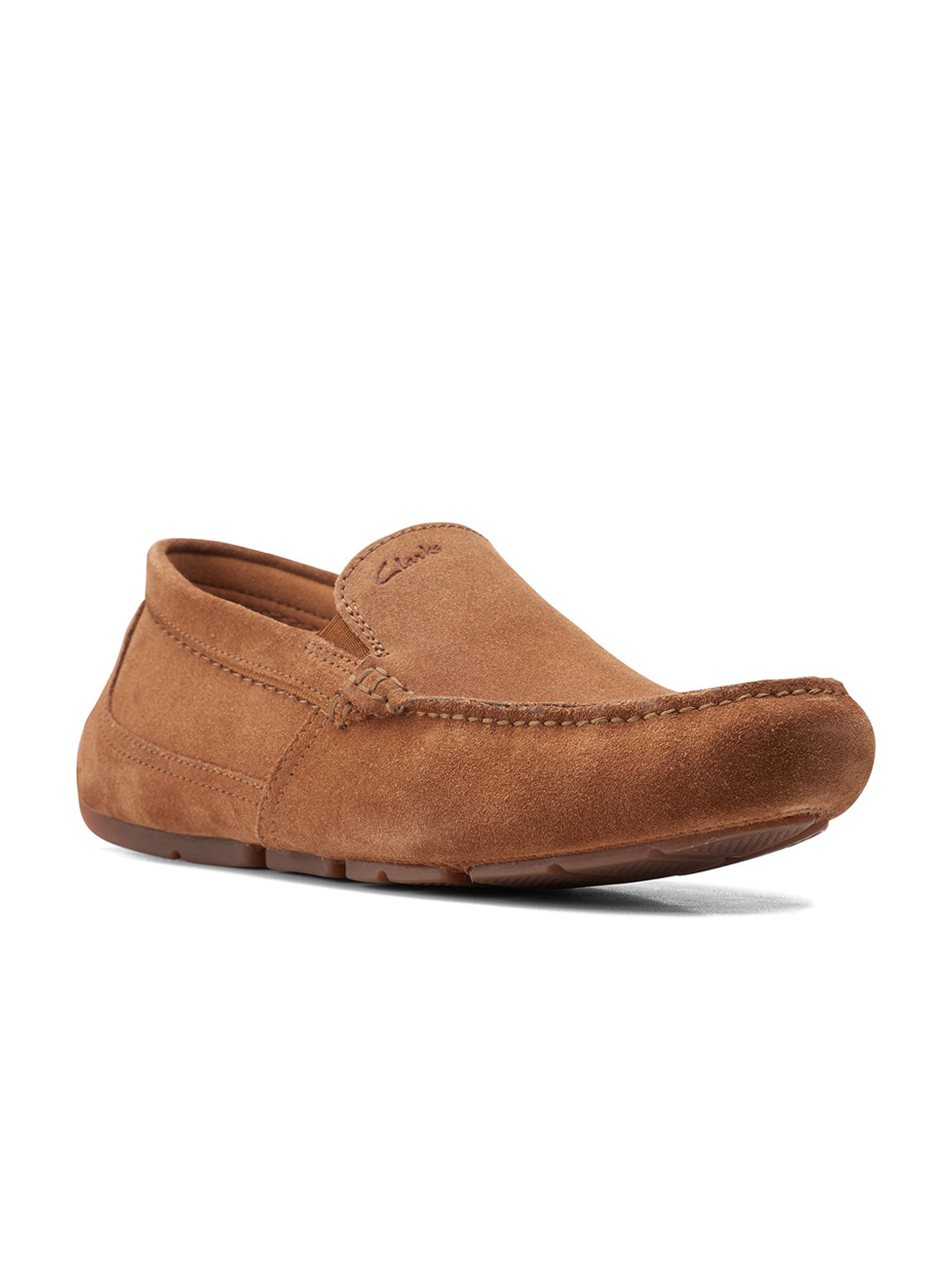 Buy Clarks Men Tan Brown Suede Driving Shoes - Casual Shoes for Men ...