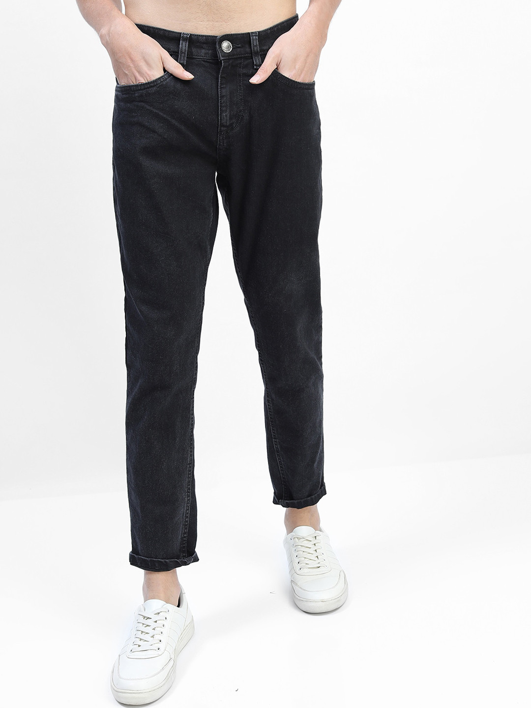 Buy HIGHLANDER Men Black Tapered Fit Stretchable Jeans - Jeans for Men ...