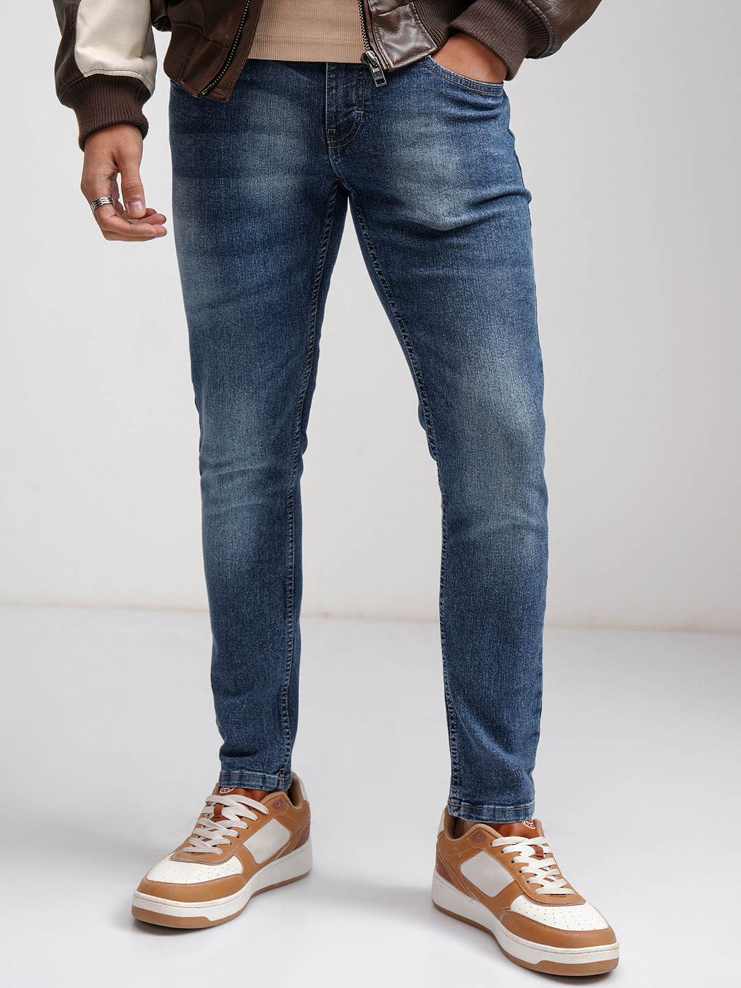 Buy KETCH Men Blue Skinny Fit Heavy Fade Stretchable Jeans - Jeans for ...