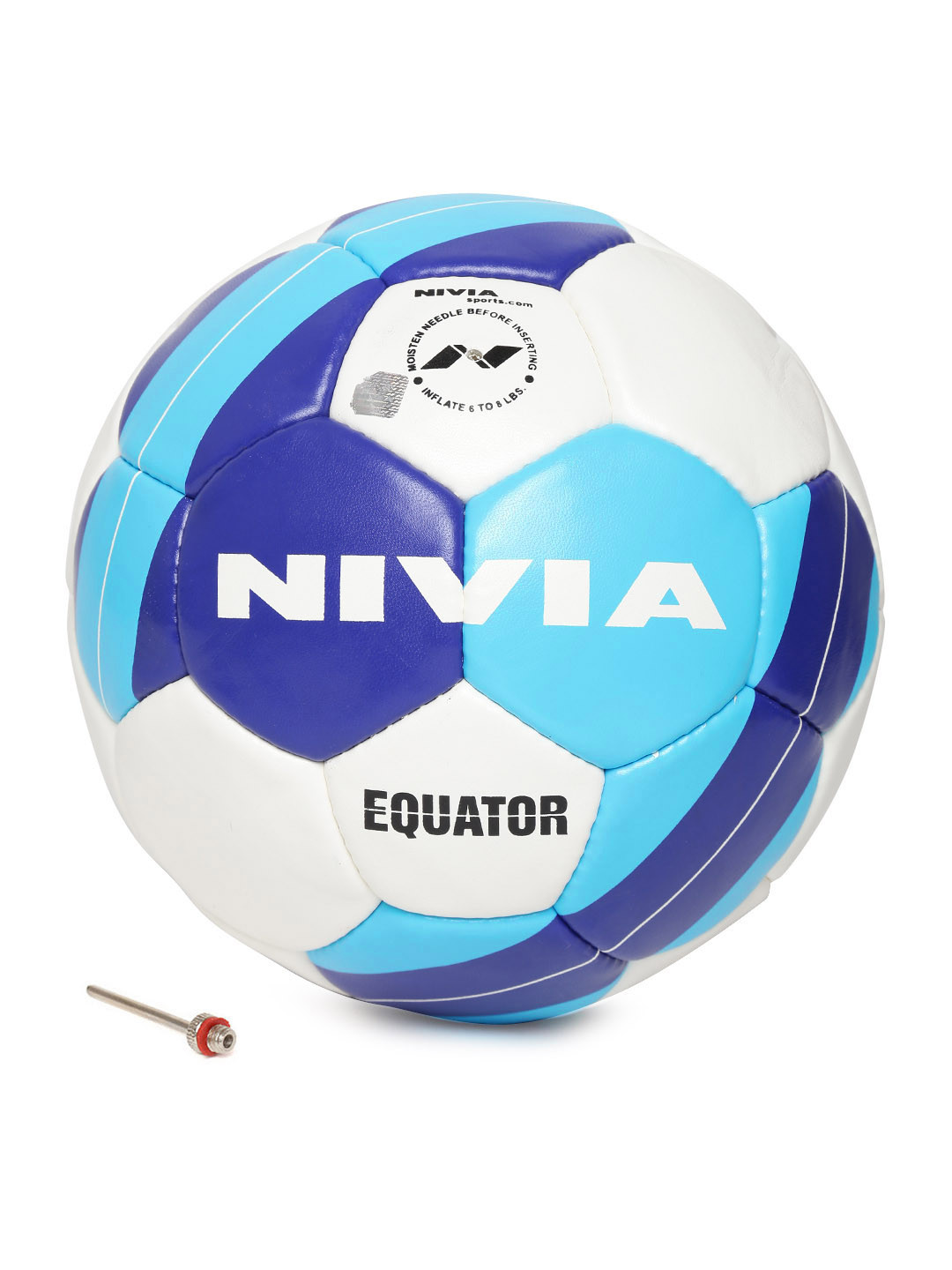 Buy NIVIA Unisex Blue & White Equator Printed Football - Footballs for ...