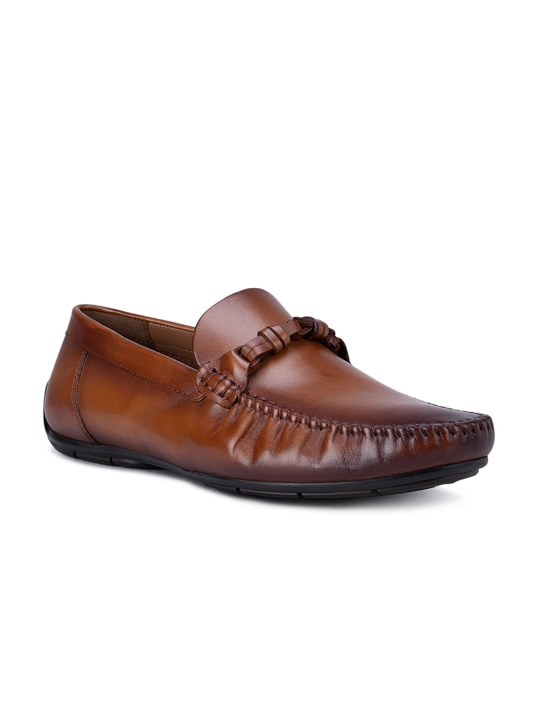 Buy ROSSO BRUNELLO Men Brown Leather Loafers - Casual Shoes for Men ...