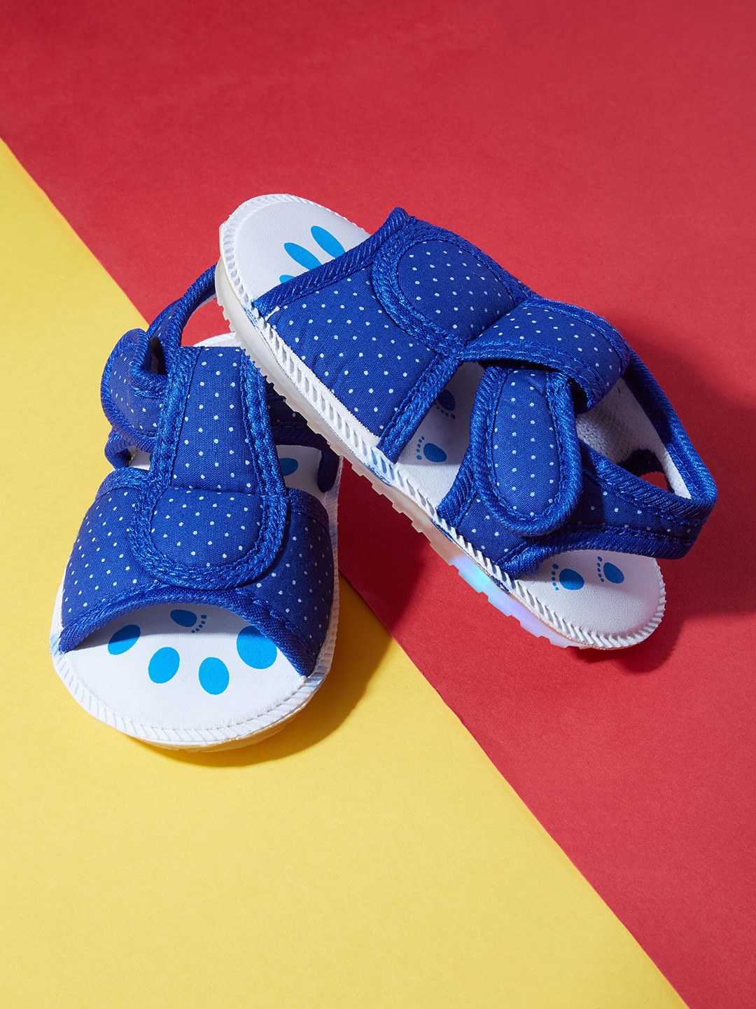 Buy CHiU Infants Blue & White LED Light & Musical Sound Booties ...