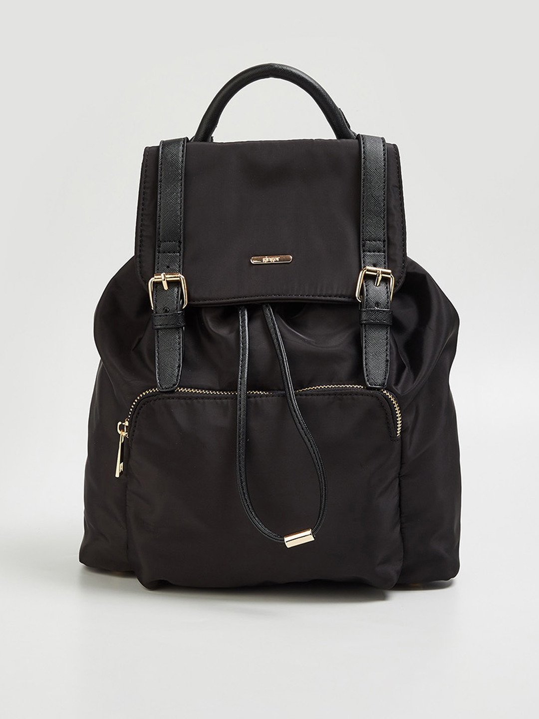 Buy Ginger By Lifestyle Women Black Backpack - Backpacks for Women ...