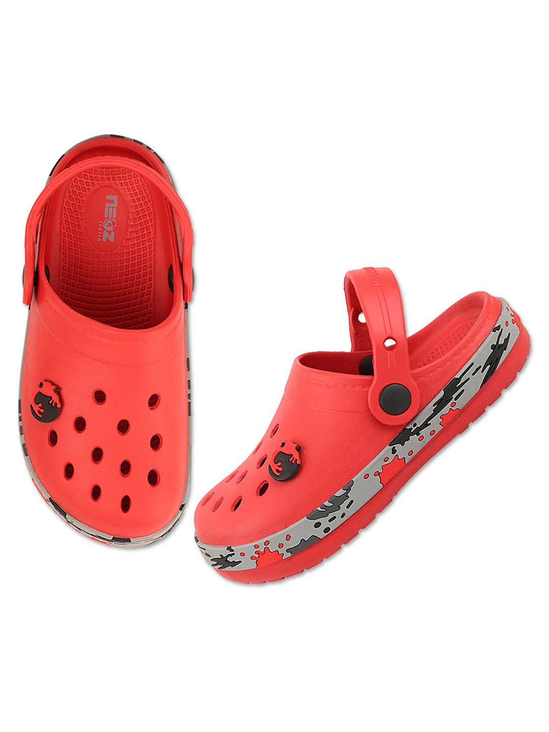 Buy NEOZ Boys Red Self Design Clogs - Flip Flops for Boys 16626116 | Myntra