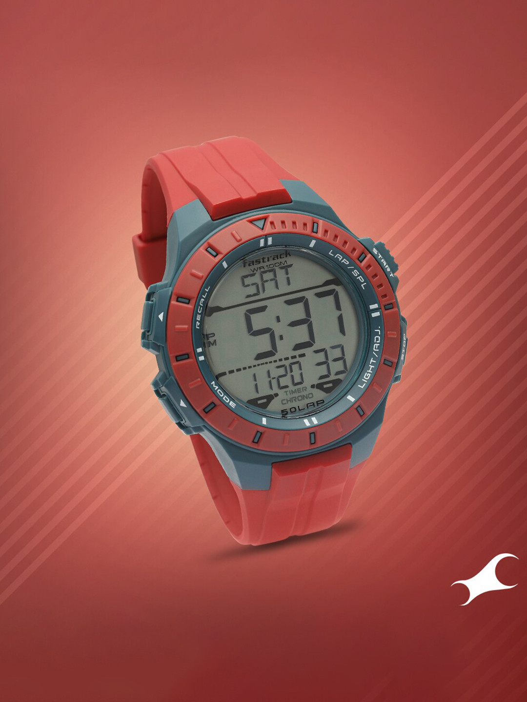 Buy Fastrack Men Grey Dial & Red Straps Digital Watch - Watches for Men ...