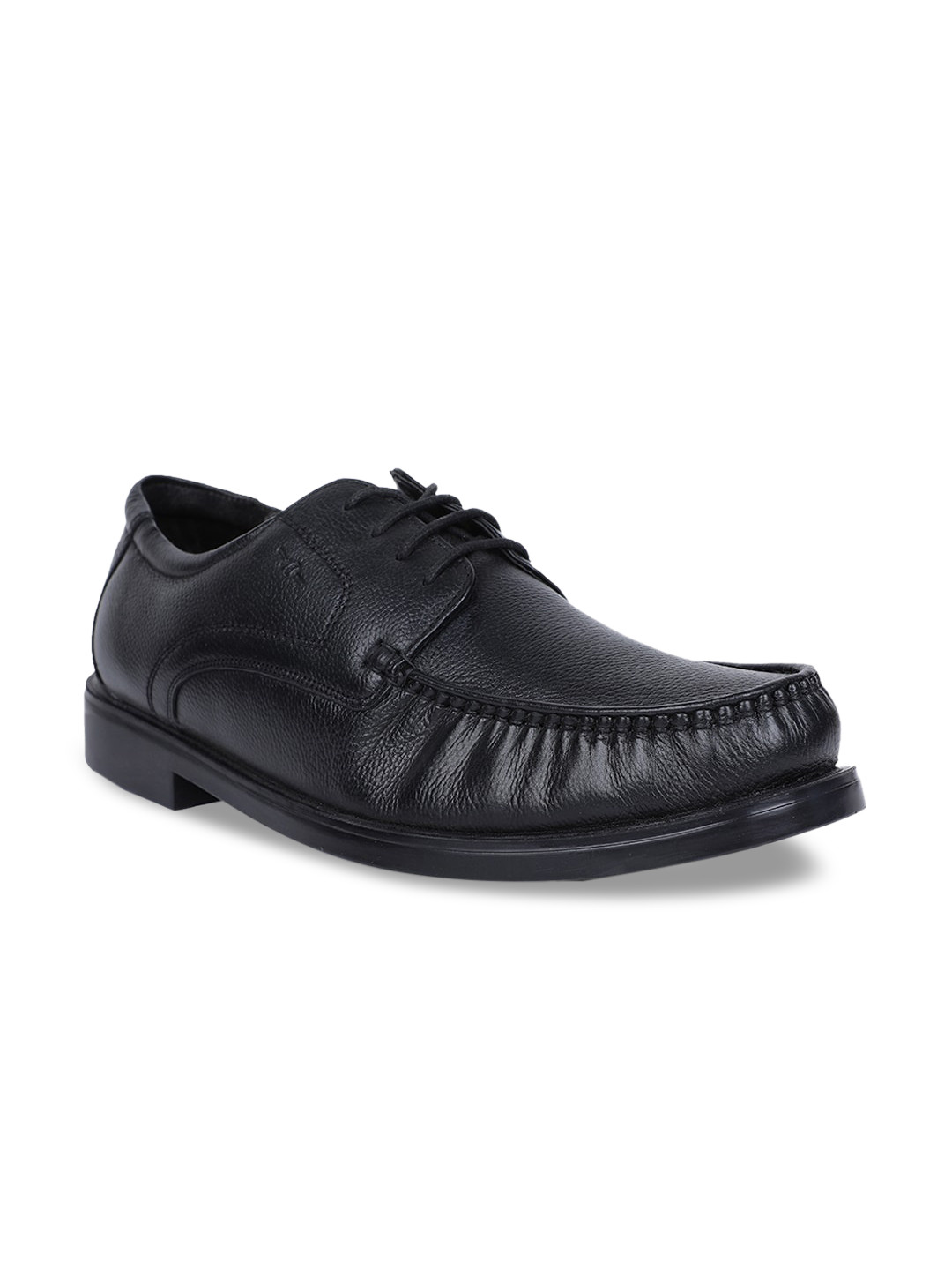 Buy Bata Men Black Solid Leather Formal Derbys - Formal Shoes for Men ...
