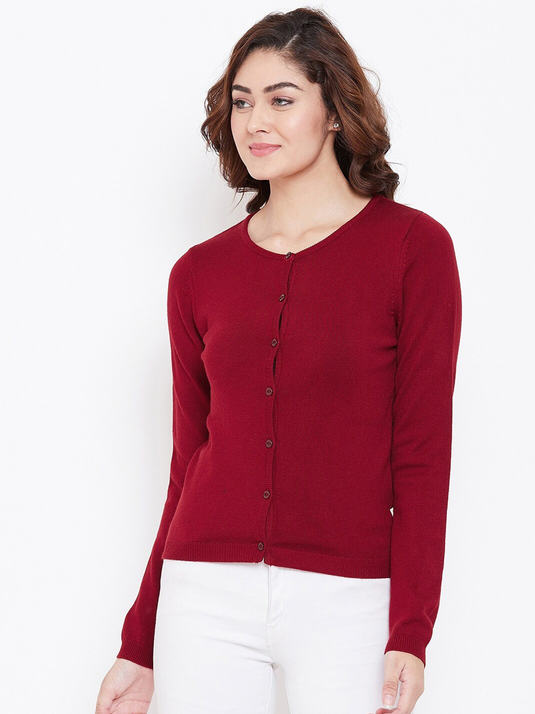 Buy Madame Women Maroon Cardigan - Sweaters for Women 16641162 | Myntra