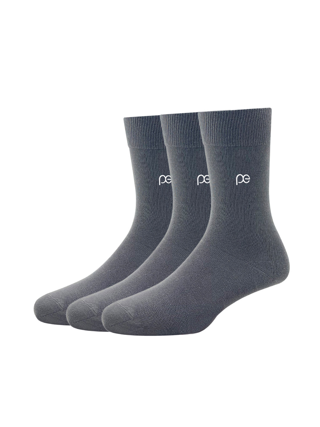Buy Peter England Men Grey Pack Of 3 Calf Length Socks - Socks for Men ...