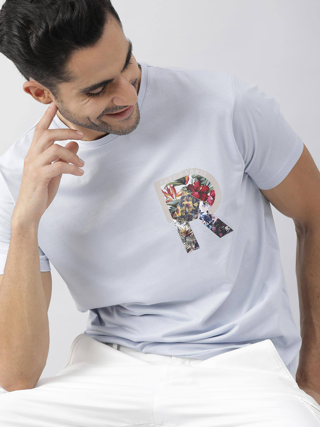 Buy RARE RABBIT Men Rings 4 Slim Fit Solid Polo Collar T Shirt ...