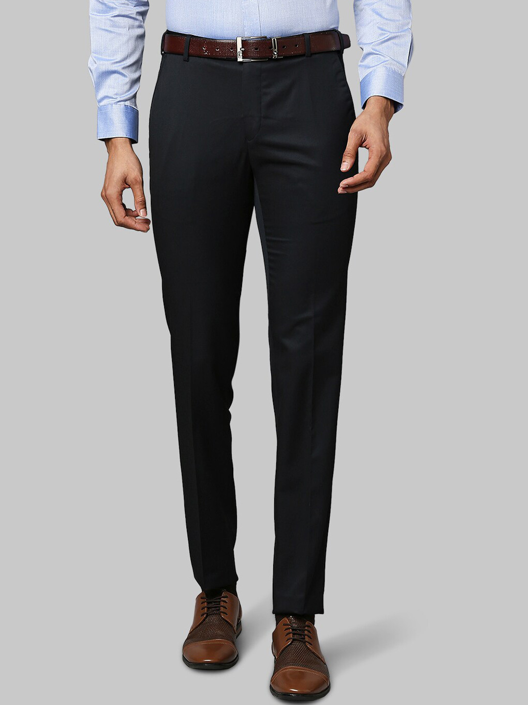 Buy Raymond Men Blue Slim Fit Trousers - Trousers for Men 16660196 | Myntra