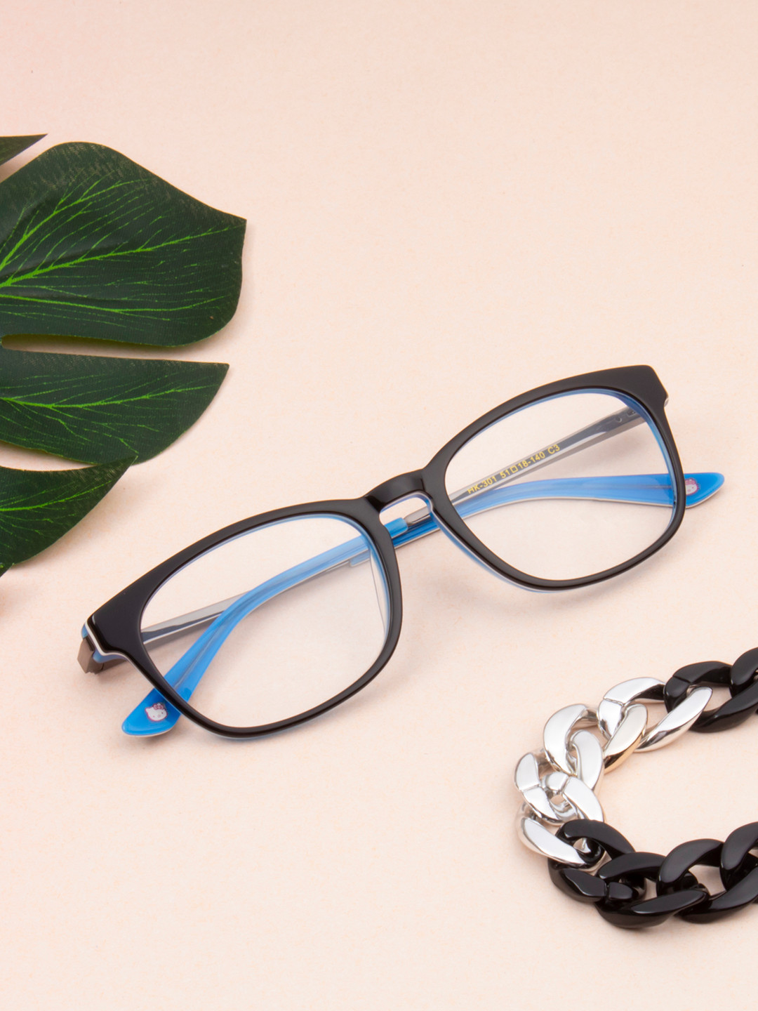 Buy Ted Smith Unisex Blue & Black Full Rim Wayfarer Frames Eyeglasses ...