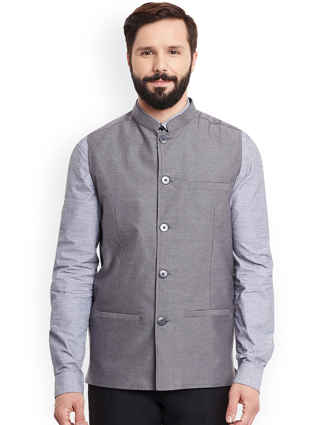 Buy Even Grey Nehru Jacket - Nehru Jackets for Men 1667468 | Myntra