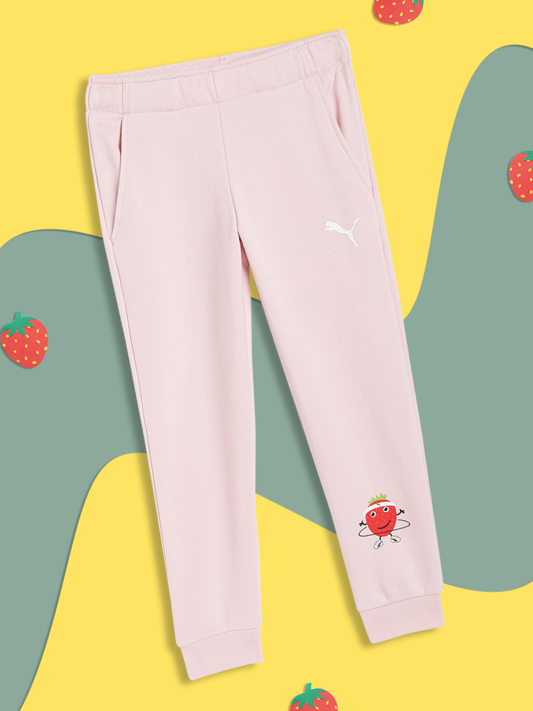 Buy Puma Kids Pink Solid Fruitmates Joggers - Track Pants for Unisex ...