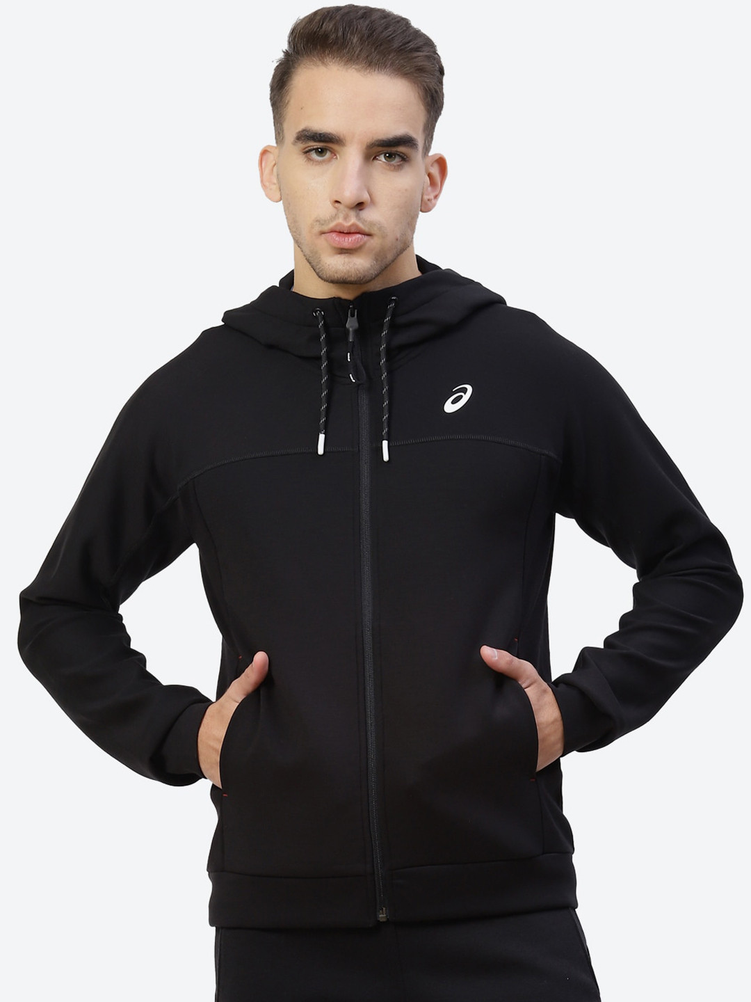 Buy ASICS Men Black KNIT Sporty Training Jacket - Jackets for Men ...