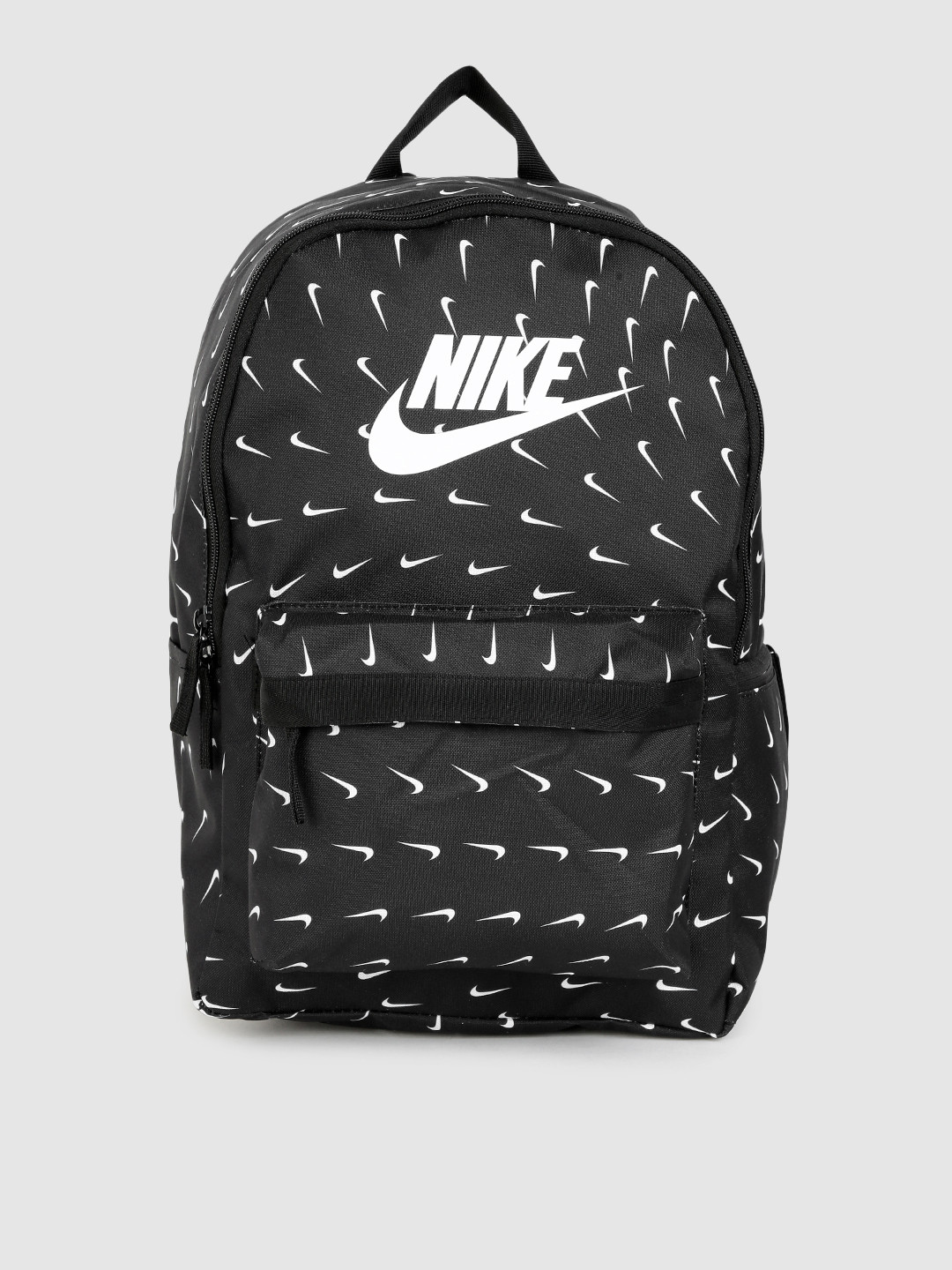 Buy Nike Unisex Black Heritage Brand Logo Backpack - Backpacks for ...