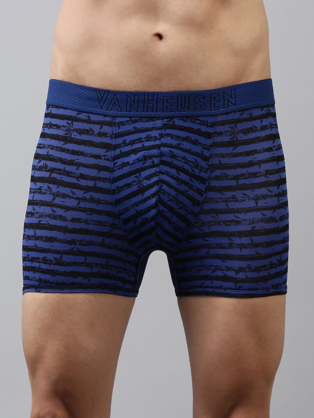 Buy Van Heusen Men Blue Allover Print Swift Dry 4 Way Stretch AIR ...