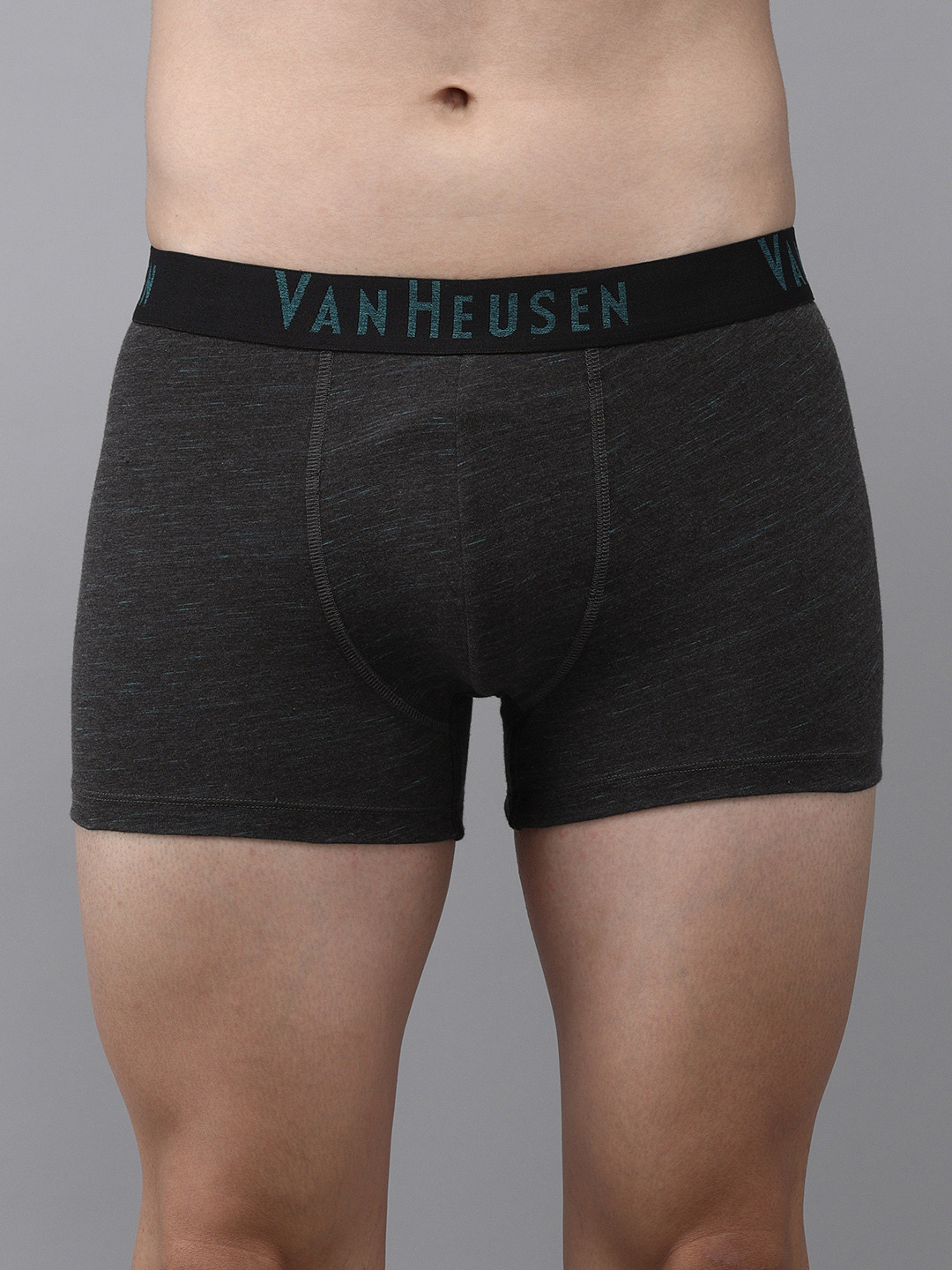 Buy Van Heusen Innerwear Men Charcoal Textured Superior Comfort Soft ...
