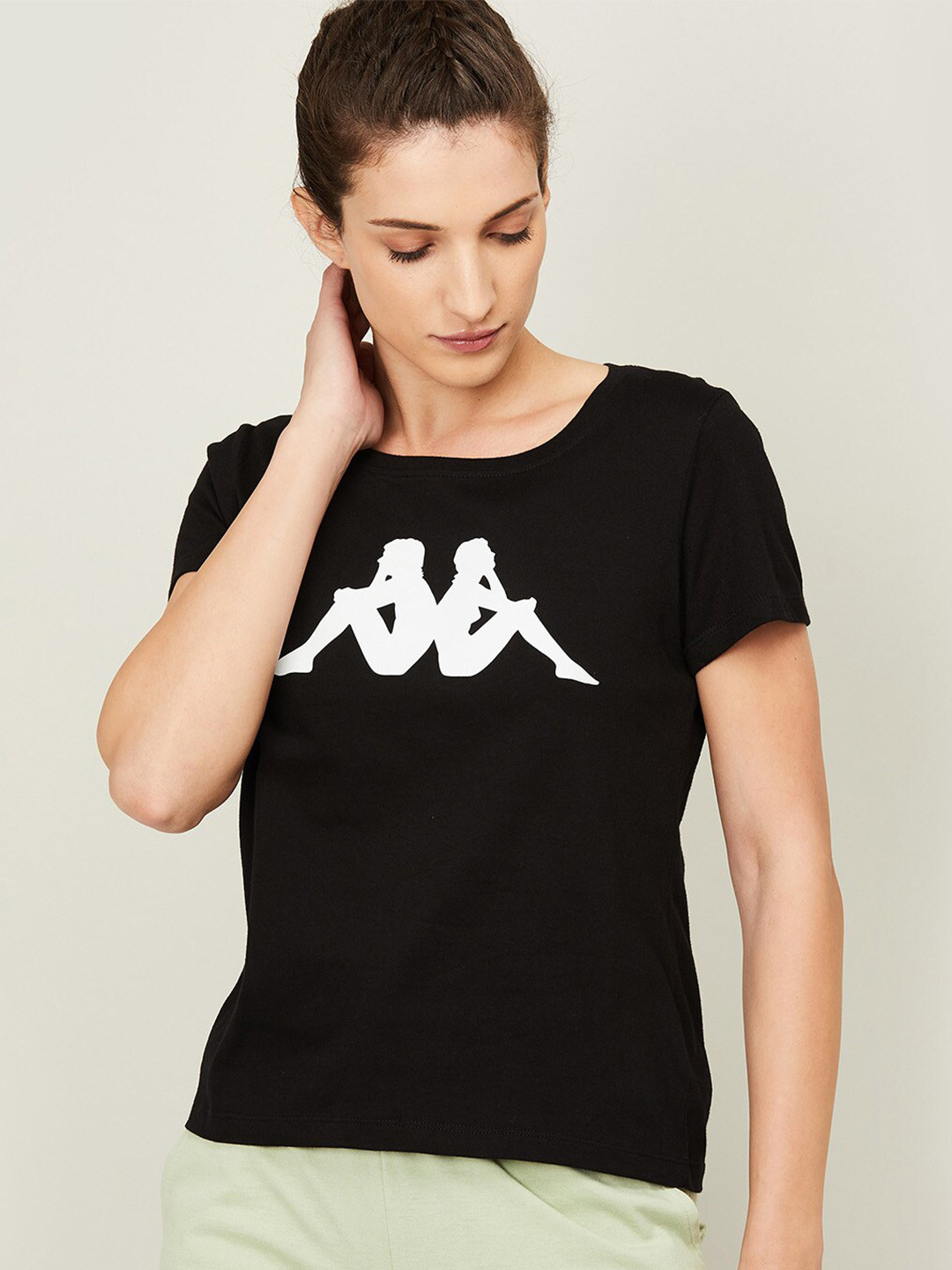Buy Kappa Women Black Printed T Shirt - Tshirts for Women 16700948 | Myntra