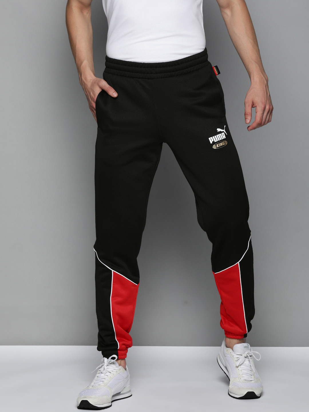 Buy Puma Men Black& Red Colourblocked King Sustainable Regular Fit ...