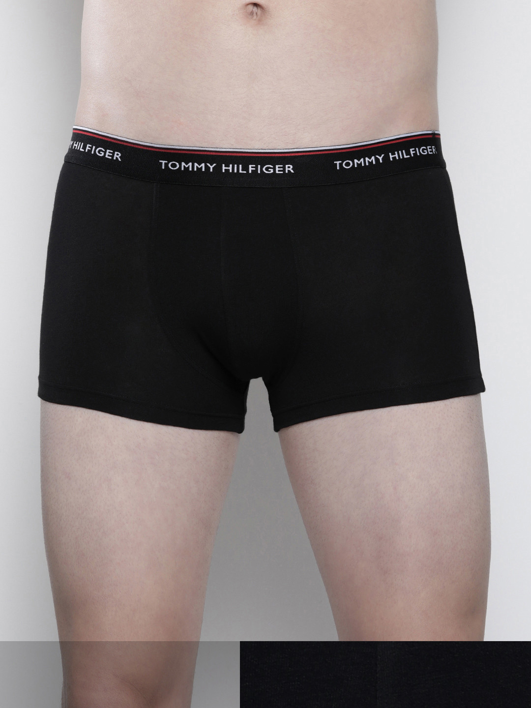 Buy Tommy Hilfiger Men Pack Of Three Black Solid Trunks - Trunk for Men ...