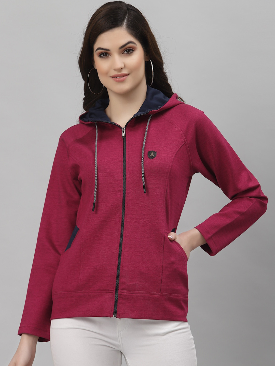 Buy Armure Women Maroon Lightweight Outdoor Sporty Jacket - Jackets for ...